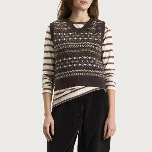 DUNST Crafted V-neck Knit Vest