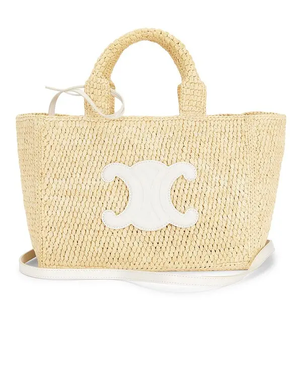 FWRD RENEW Celine Raffia Small Cabas Thais Tote Bag