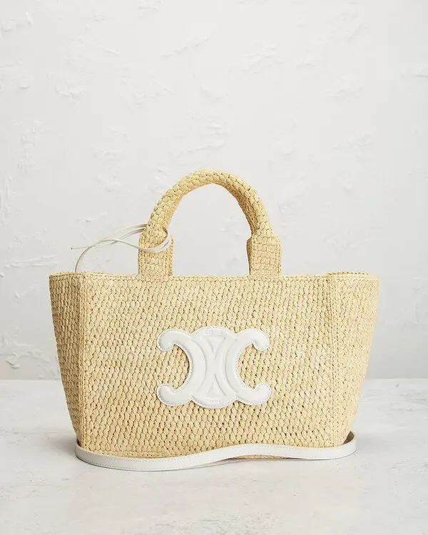 FWRD RENEW Celine Raffia Small Cabas Thais Tote Bag