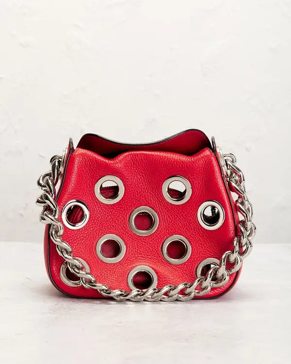 FWRD RENEW Prada Vitello Daino Grommet Shoulder Bag