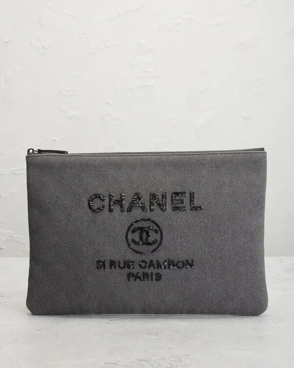 FWRD RENEW Chanel Denim Medium Deauville Clutch