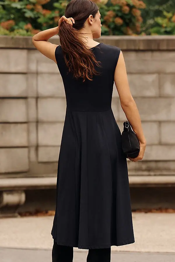 Maeve Knit Ruched Midi Dress