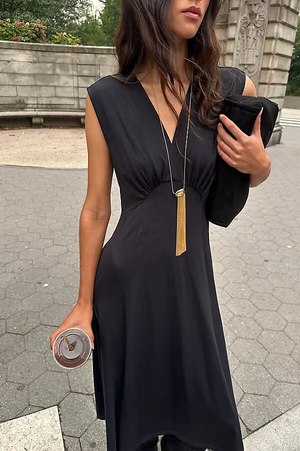 Maeve Knit Ruched Midi Dress