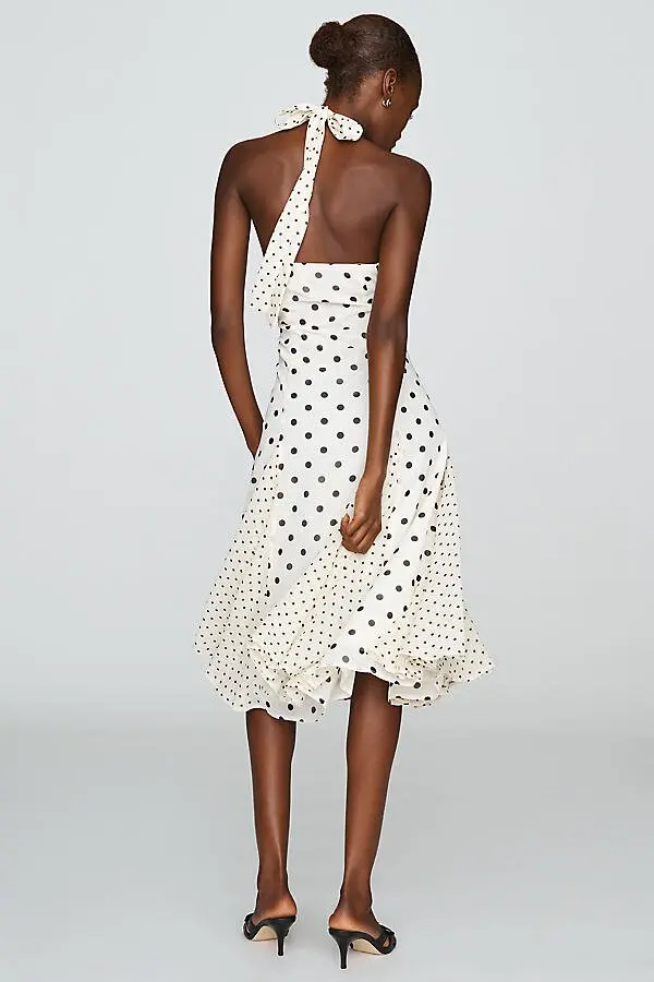 ELEVATOR DISCO Polka Dot Halter Dress