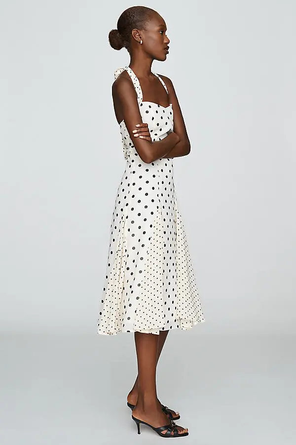 ELEVATOR DISCO Polka Dot Halter Dress