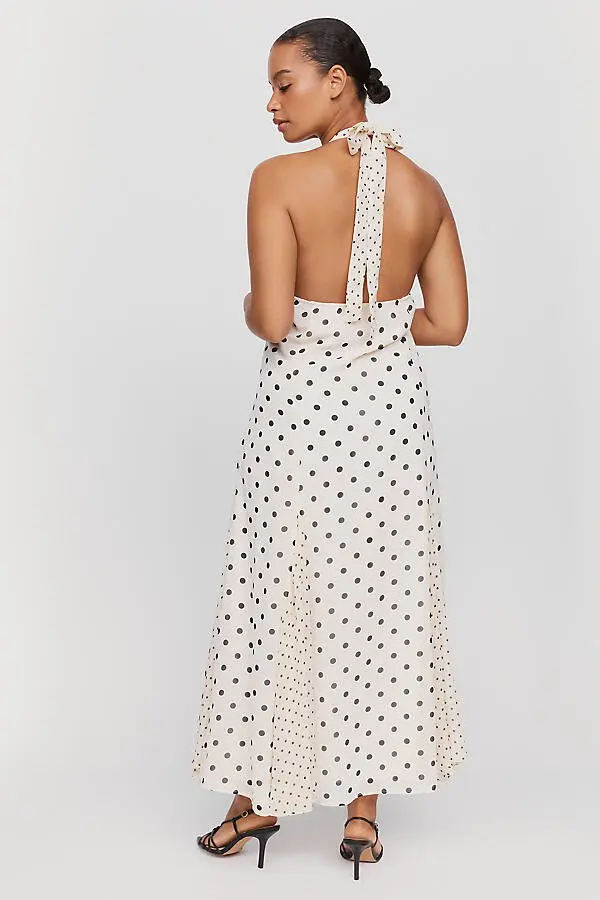 ELEVATOR DISCO Polka Dot Halter Dress