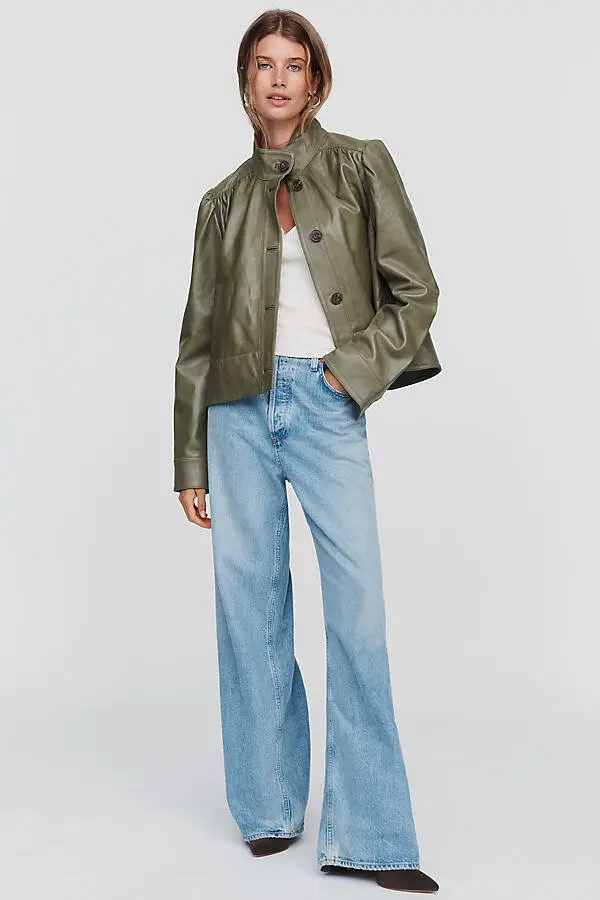 Anthropologie Leather Swg Jacket