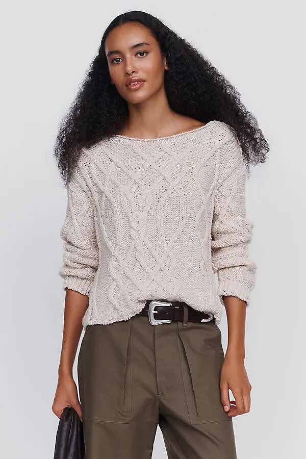 PILCRO Cotton Wool Blend Overd Cardigan