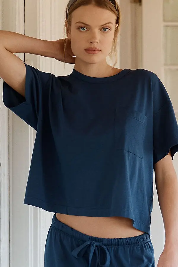 Eberjey Cotton Aloe Short Sleeve Tee