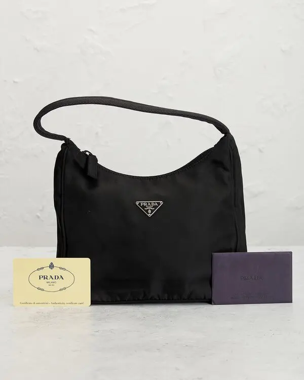 FWRD RENEW Prada Tessuto Mini Sport Hobo Bag