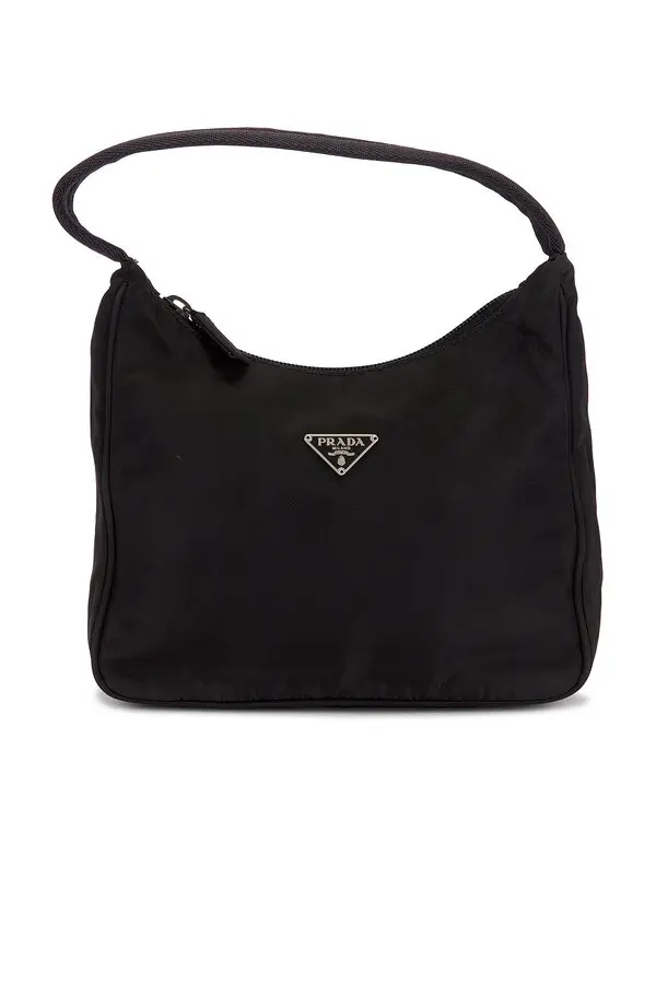Prada Tessuto Mini Sport Hobo Bag - Black