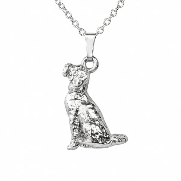SIMON KEMP JEWELLERS Labradoodle Pendant Necklace In Solid Sterling