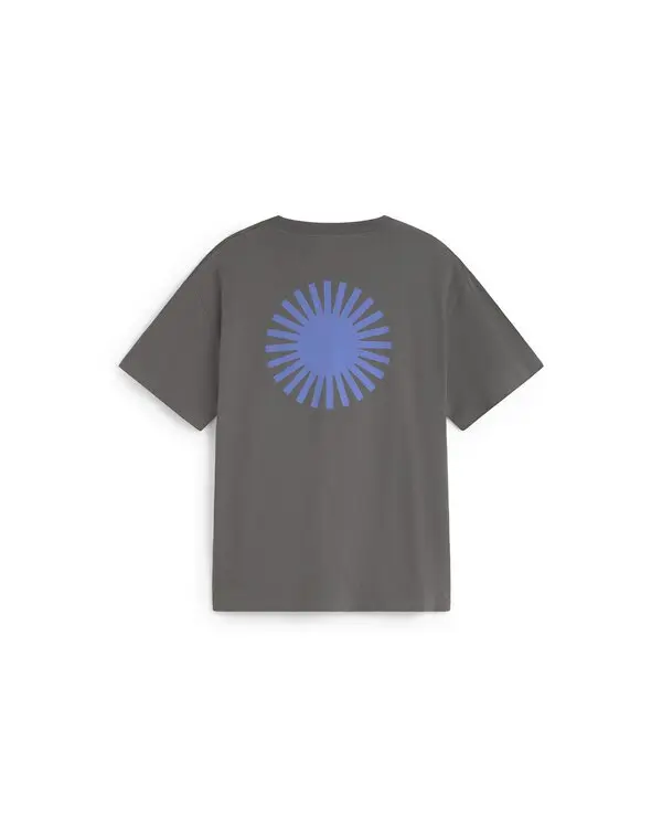 THINKING MU Aaron T-shirt Back Blue Sun - Grey