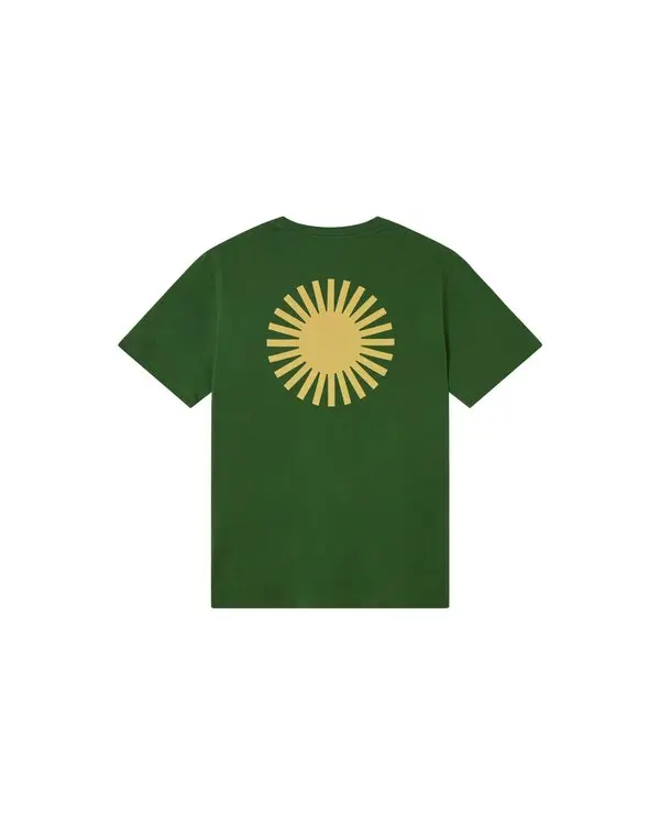 THINKING MU T-shirt Back Yellow Sun - Green