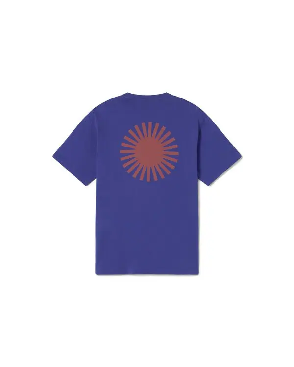 THINKING MU T-shirt Sun Brown Back - Blue