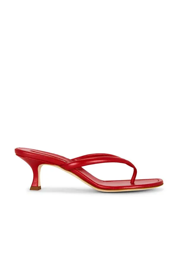 Manolo Blahnik Paterno 50 Sandal In Red - Bright Red