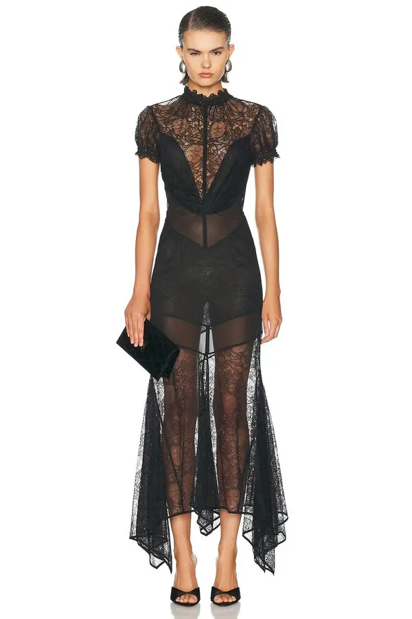 Attico Lace Midi Dress