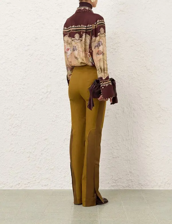 Zimmermann Valiant Drill Straight Pant - Chartreuse