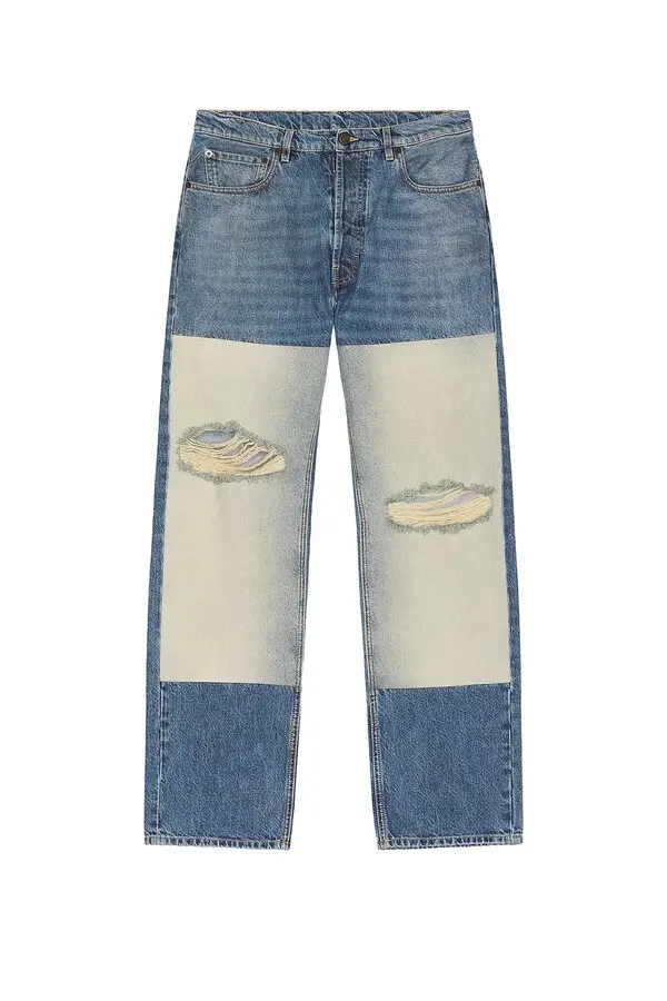 MAISON MARGIELA Cut Out Straight Leg - Medium Blue