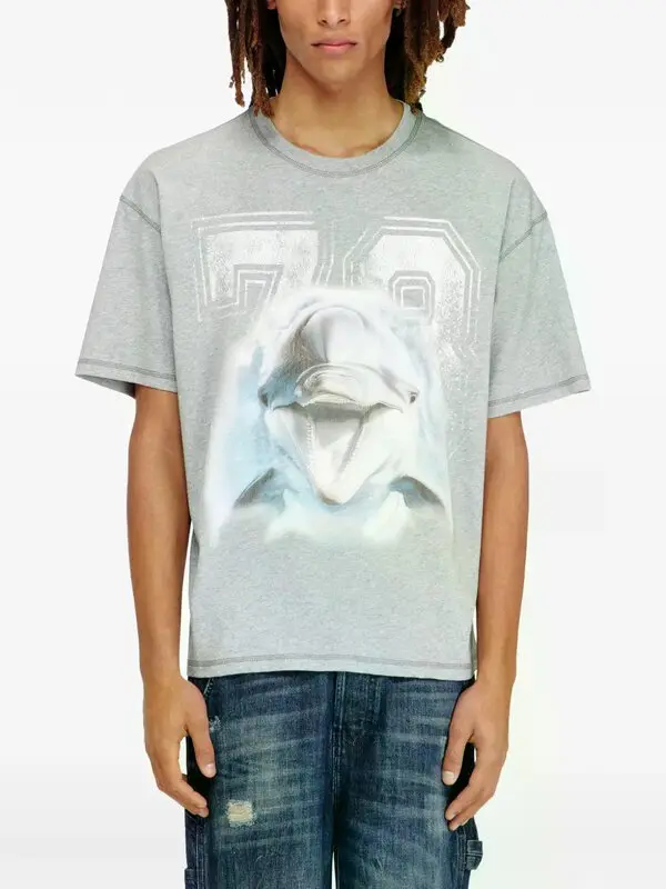 DIESEL® Relaxed T-shirt With Dolphin Graphic
