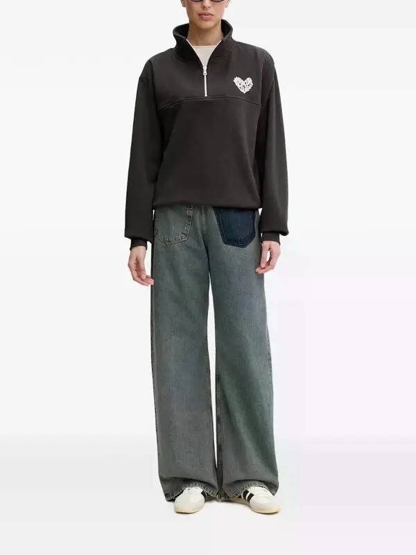 Rip Curl Rc Heart Logo-print Quarter-zip Sweatshirt