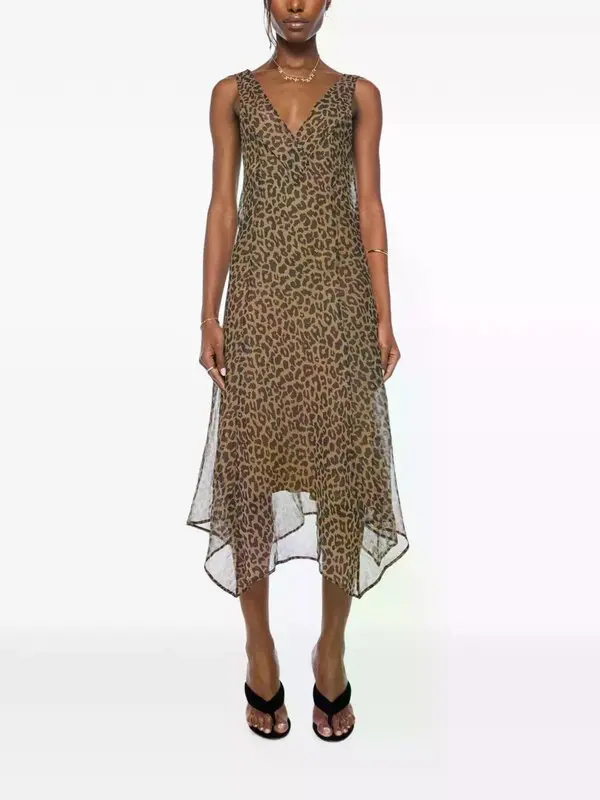 MOTHER The Hanky Midi Dress - Brown