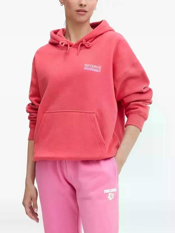 Rip Curl Ocean Break Heritage Graphic-print Drawstring Hoodie - Red