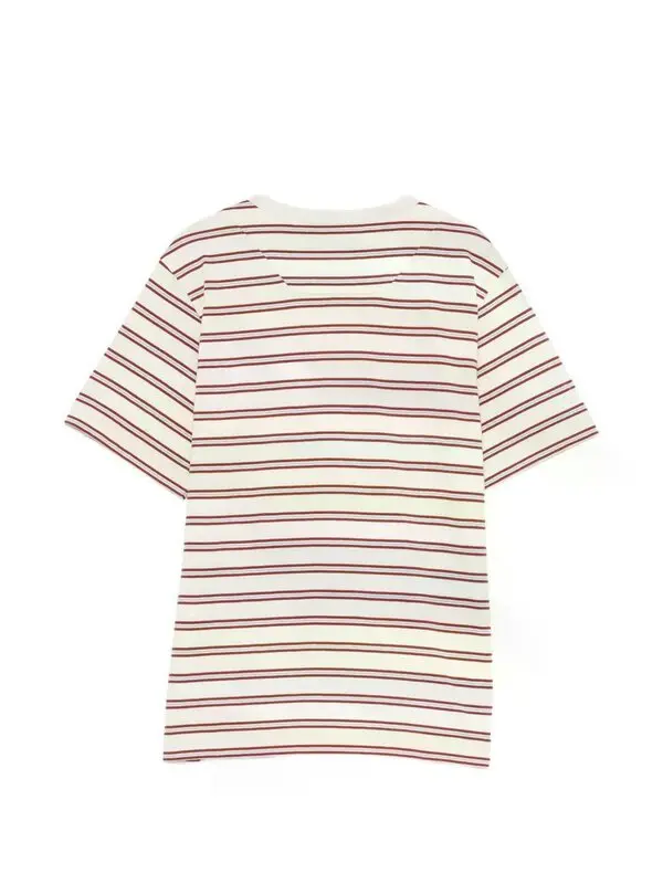 JUUN.J Striped Logo-print T-shirt