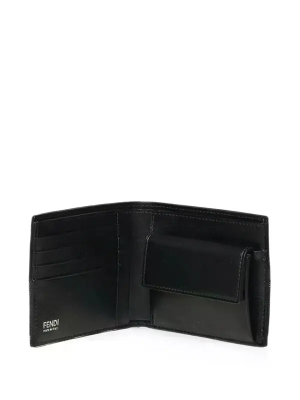 Fendi Ff Logo Leather Wallet