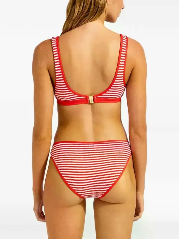 Seafolly Clubhouse Striped Zip-front Bikini