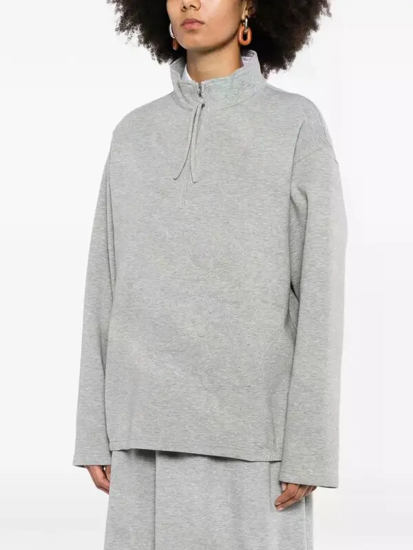 AO YES Quarter-zip Embroidered Sweater