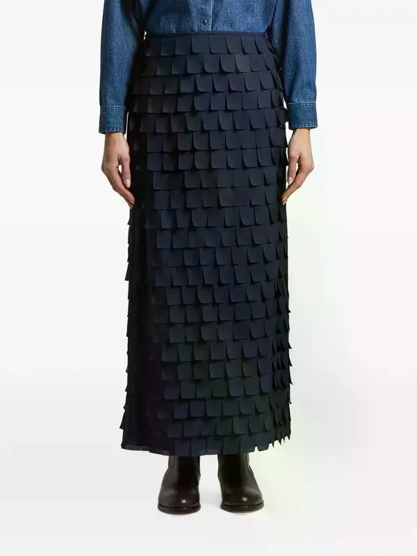 Peserico Layered Maxi Skirt - Blue