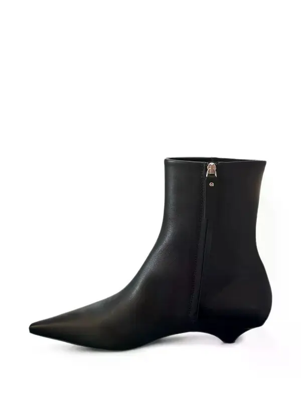 VIC MATIE Pointed-toe Side-zip Ankle Boots - Black