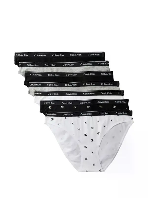 Calvin Klein Logo-waistband Pack Briefs - Multicolour