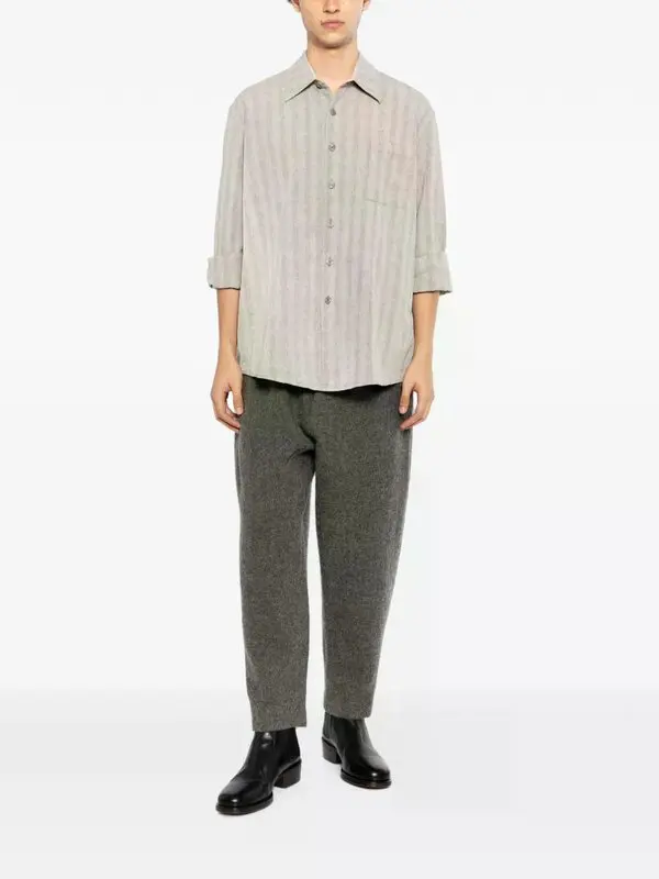 UMA WANG Tapered Felted Pants - Grey