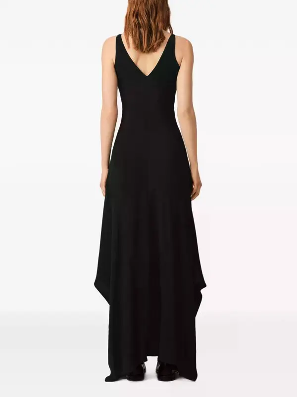 AMI Paris Long Silk-blend Godet Dress