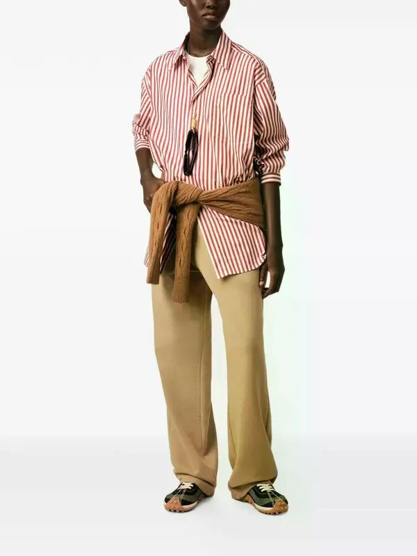 AMI Paris Large Striped Shirt With Embossed De Coeur
