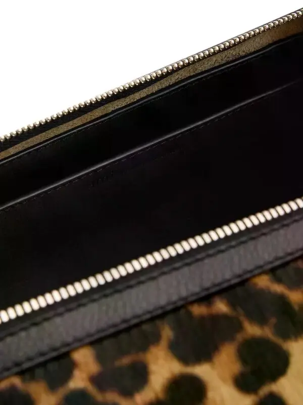 AMI Paris Small Cowhide Leather Leopard-printed Etienne Crossbody Bag