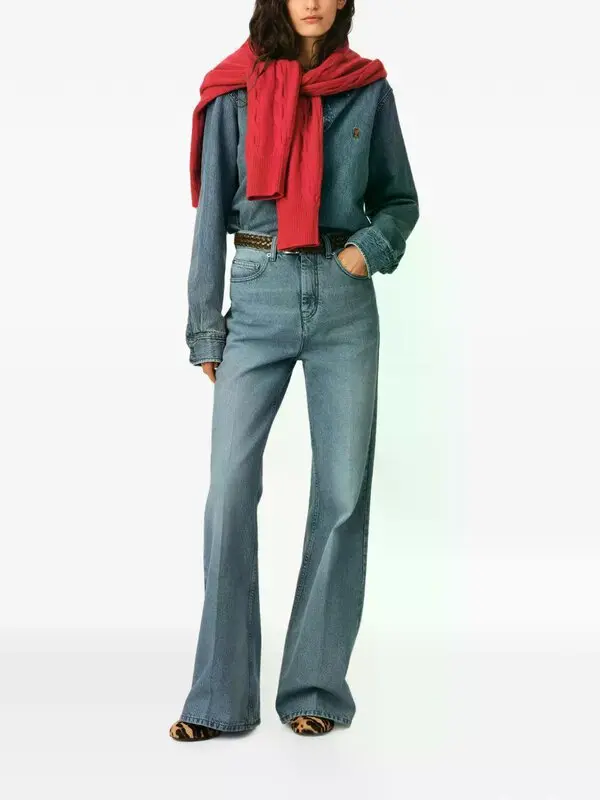 AMI Paris Flare-fit Cotton Jeans