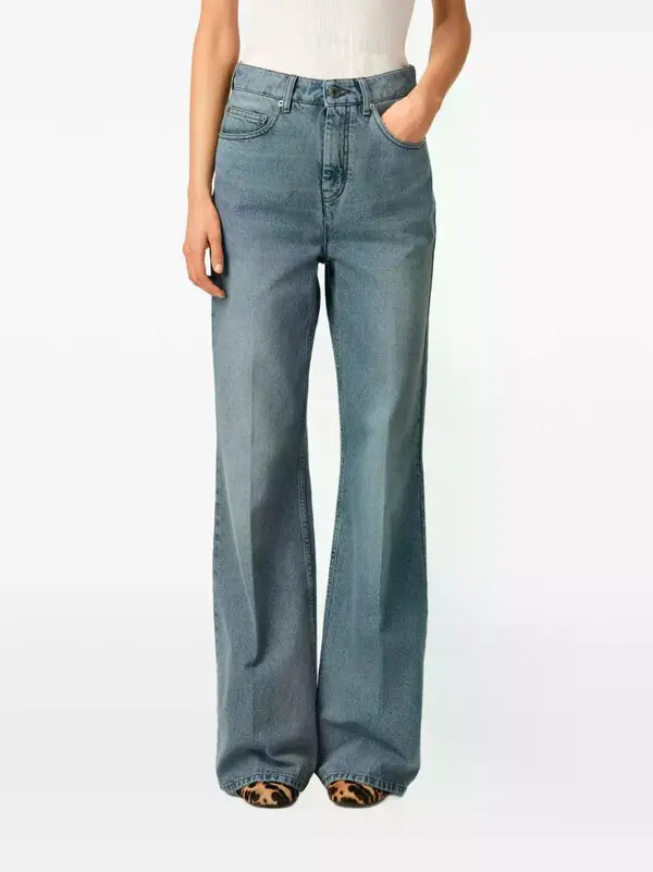AMI Paris Flare-fit Cotton Jeans