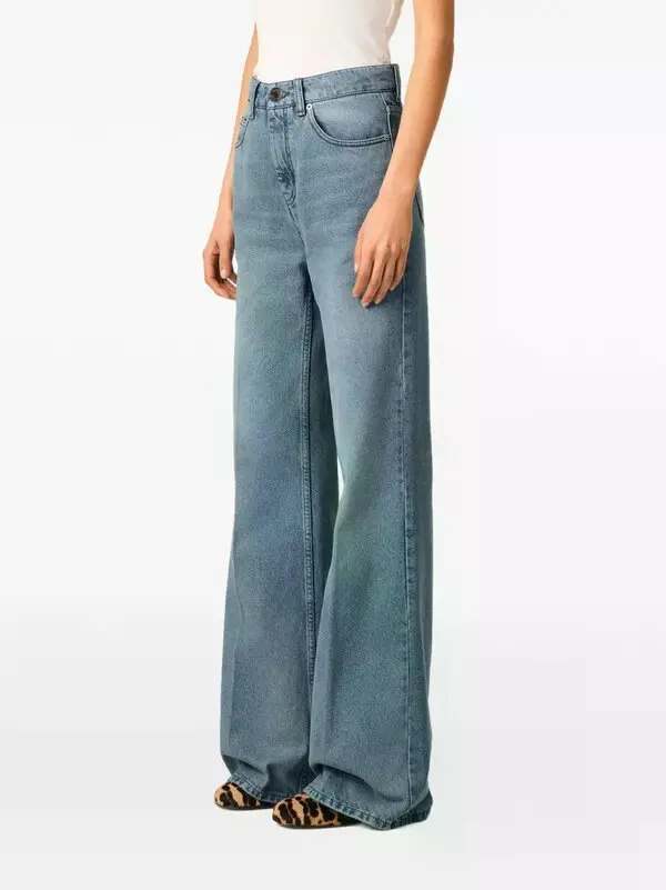 AMI Paris Flare-fit Cotton Jeans