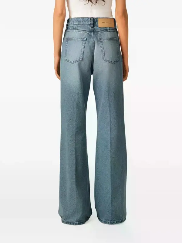 AMI Paris Flare-fit Cotton Jeans