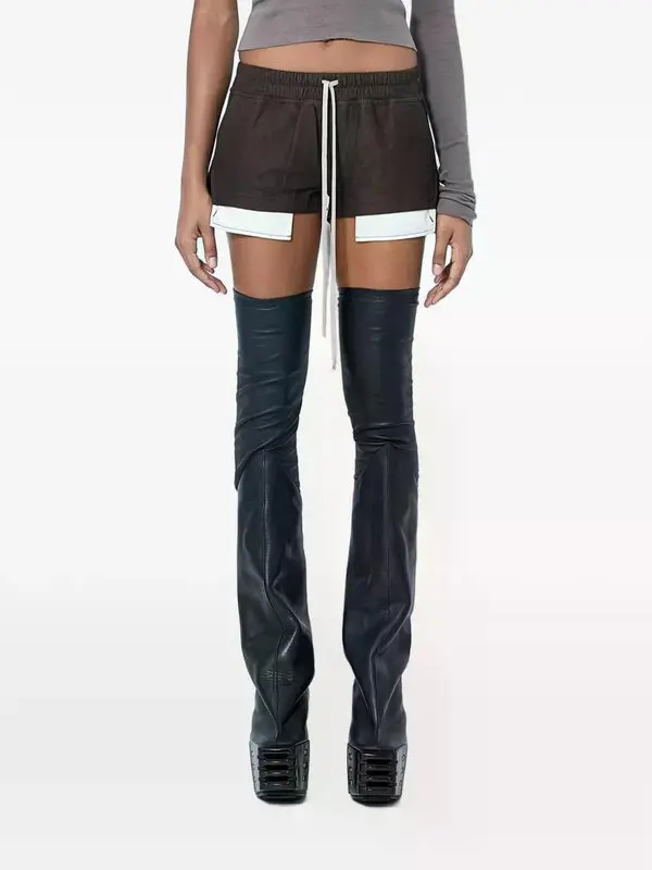 Rick Owens Fog Layered Drawstring Shorts