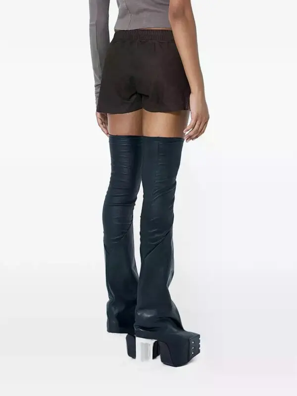 Rick Owens Fog Layered Drawstring Shorts