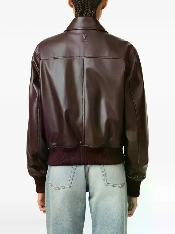 AMI Paris Lamb-leather Zipped Jacket