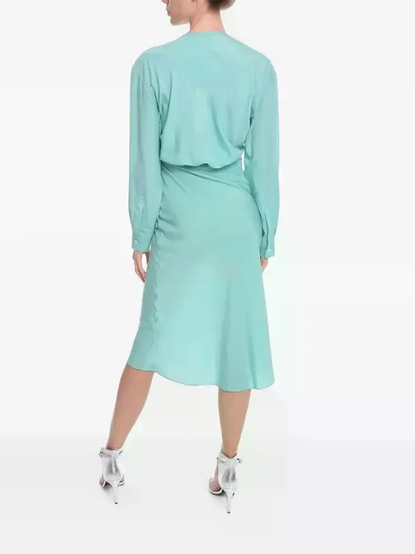 SUPER BLOND Cut-out Long-sleeve Midi Dress