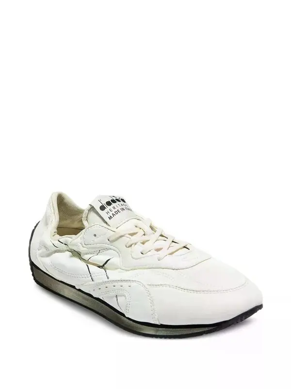 DIADORA Equipe Revenge Etoile Distressed-effect Panelled Sneakers - Neutrals