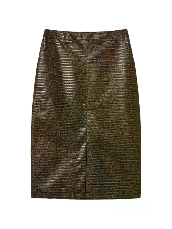 TWINSET Python-print Midi Skirt