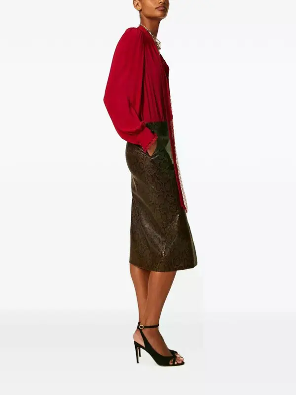 TWINSET Python-print Midi Skirt