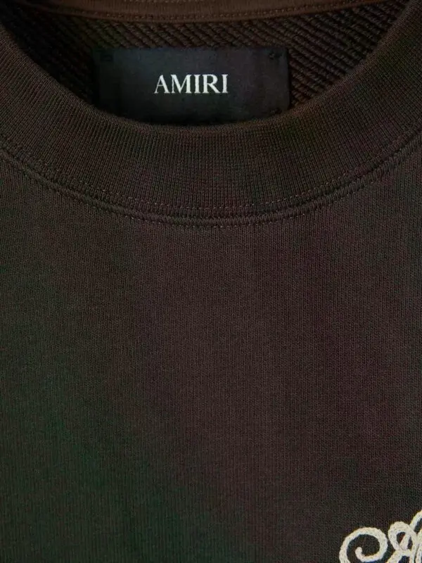 Amiri Logo Print Crew Neck Sweatshirt